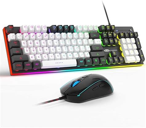 Magegee Gt838 Gaming Keyboard And Mouse Combo 104 Keys Rgb Backlit Quiet Wired