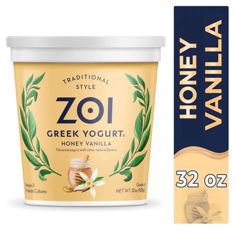 Qfc Zoi Greek Yogurt Yogurt Greek Honey Vanilla Traditional Style