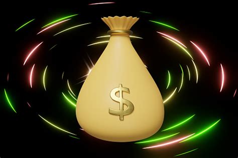 주황색 녹색 줄무늬가 있는 3d 돈 노란색 가방 달러 대출 승인 비즈니스 뱅킹 투자 개념 3d 렌더링 일러스트레이션 0명에 대한 스톡 사진 및 기타 이미지 Istock