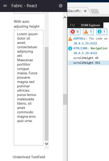 Multi Line Textfield Show Redundant Empty Bottom Space On Ie 11 · Issue 5075 · Microsoft