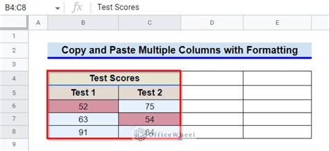 How to Copy and Paste Multiple Columns in Google Sheets
