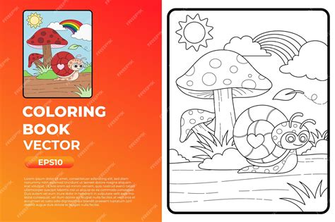 어린이를위한 색칠하기 책 프리미엄 벡터