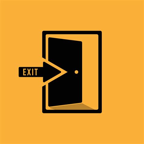 Exit Icon Vector Image 10865857 Vector Art At Vecteezy