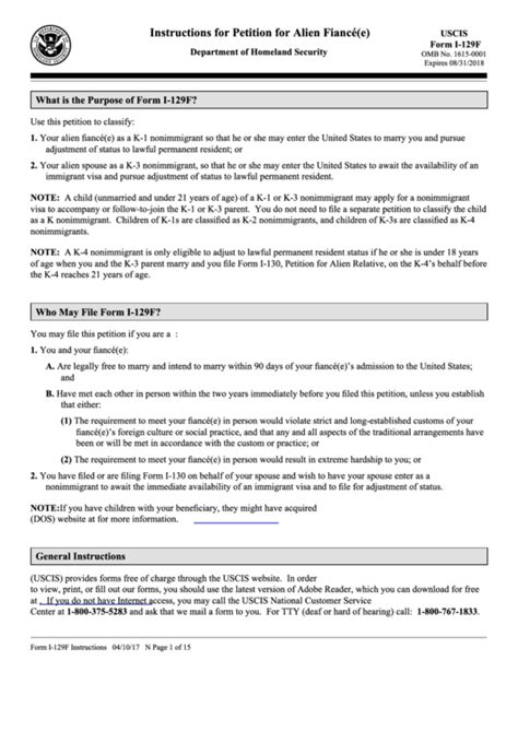 I 129f Printable Form Printable Forms Free Online