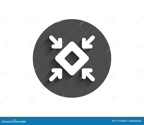 Minimize Arrow Simple Icon Small Screen Sign Stock Vector Illustration Of Pointer Symbol