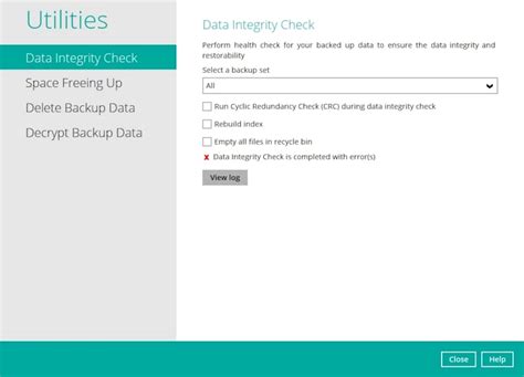 Performing A Data Integrity Check On Ahsayobm Ahsay Backup
