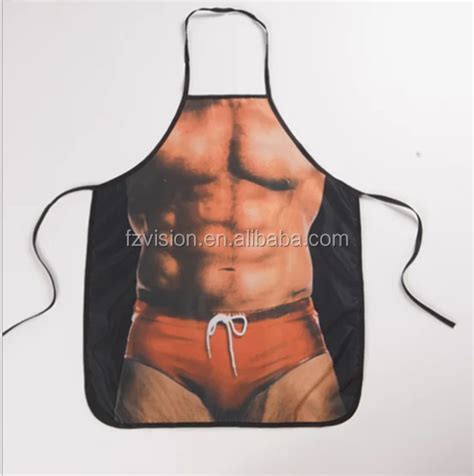 Sexy Kitchen Apron Naked Man Creative Gentleman Cooking Apron Funny Party Kitchen Gag Gift For