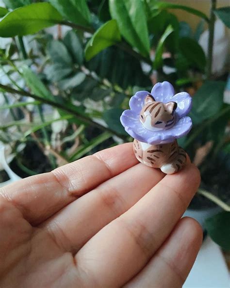 Polymer Clay 💛 Dunya On Instagram This Will Be The Last Kitty For A While 🌸🐱🥲 At Least The