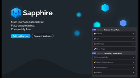 How To Set Up Discord Welcome Messages And Role Menus With Sapphire Youtube