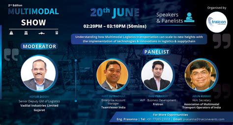 Eswar R On Linkedin Traicon Indiamultimodalshow Multimodalshow Traiconmedia Mms2022