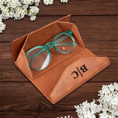Leather Sunglasses Case For Men Eyeglass Case For Him Personalized