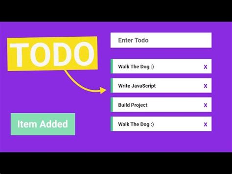 Build Todo List App Using HTML, CSS and JavaScript #huxnwebdev - YouTube