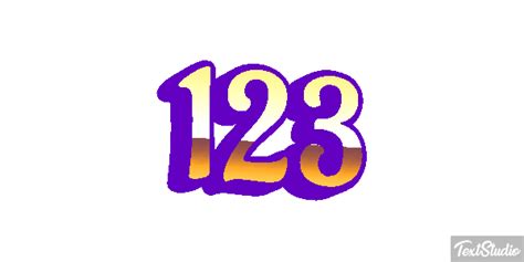 123 Number Animated  Logo Designs
