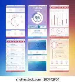 Ui Elements Design Stock Vector Royalty Free 183742934 Shutterstock