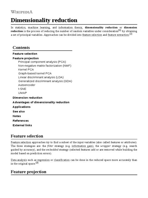 dimensionality reduction pdf principal component analysis