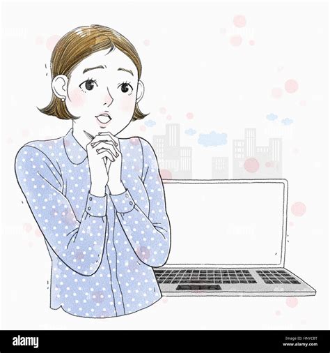 Smiling Woman Folding Her Hands Stock Photo Alamy