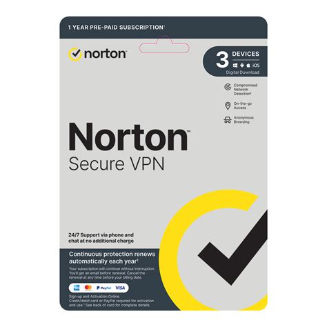 Norton Secure Vpn 1 User 3 Or 5 Devices 1 Year 21432707