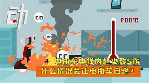 电瓶车电梯内起火致5伤：什么情况会让电瓶车自燃？社会交通事故好看视频
