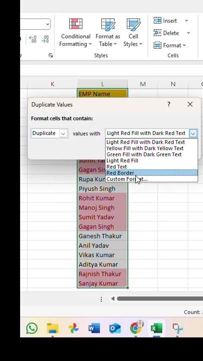 Highlight Duplicate Value In Excel Advanceexcel Youtube