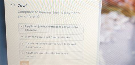 10 Jaw Compared To Humans How Is A Pythons Studyx 10 Jaw Compared To Humans How Is A Pythons Studyx