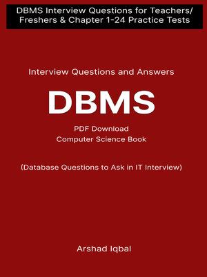 DBMS Important Questions And Answers PDF By Arshad Iqbal OverDrive Free Ebooks Audiobooks