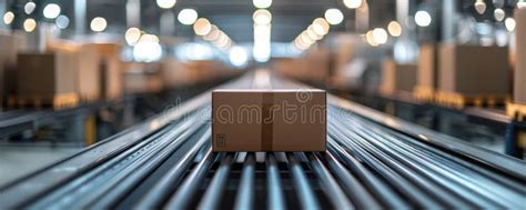 Efficient Aerial Package Sorting Automation In Industrial Warehouse Logistics Stock Image