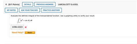 Solved 4 [0 1 Points] Details Previous Answers Larcalcet7