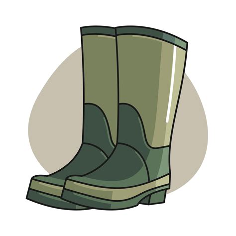 Ilustración De Dibujos Animados De Bota De Jardín Vector Premium