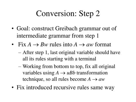 ppt greibach normal form powerpoint presentation free download id