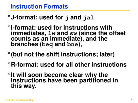 ppt cs61c machine structures lecture 6 instruction representation
