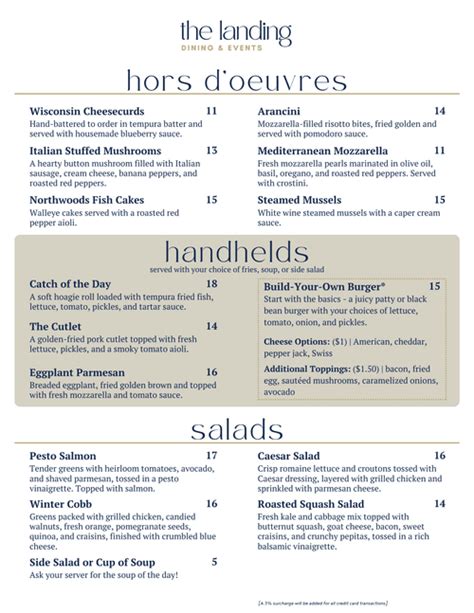Menu — The Landing