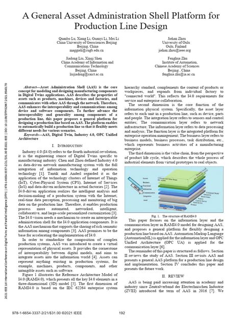 Ageneralassetadministrationshellplatformforproductionline