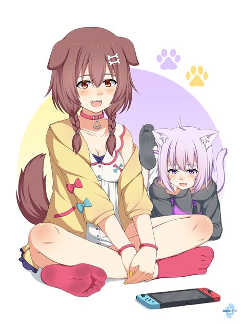 Korone And Okayu By Lululewd On Deviantart
