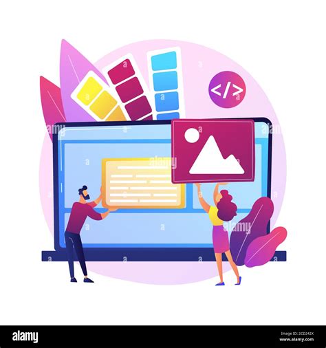 Low Code Development Abstract Concept Vector Illustration Stock Vector