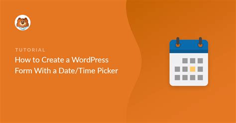 How To Create A Wordpress Date Picker Form Without Code