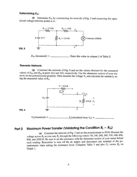 solved name date course and section instructor thevenin