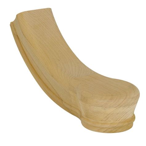 Stair Parts 7245 Unfinished Wood Red Oak Right Hand Turnout Stair Hand