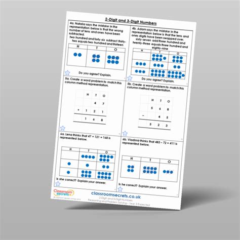 year 3 2 digit and 3 digit numbers reasoning and problem solving