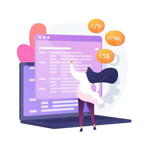 Css 및 Html 프로그래밍 언어 컴퓨터 프로그래밍 코딩 It 여성 프로그래머 만화 캐릭터 소프트웨어 웹 사이트
