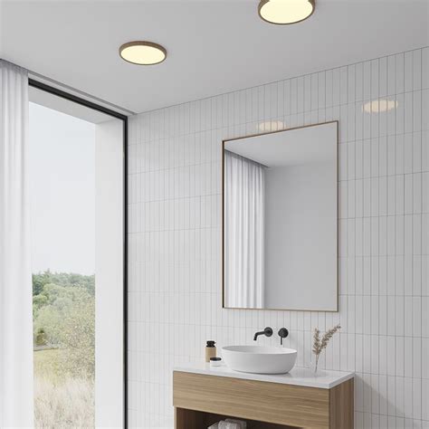 Bruine Badkamer Plafondlamp Landelijk Oja W K Led Ip Staps Dimbaar Lampgigant Nl