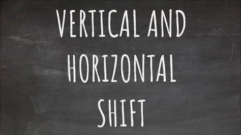 vertical and horizontal shift · definitions and examples · matter of math