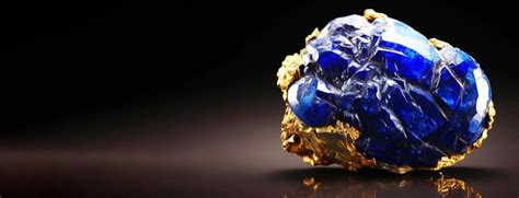 Premium Photo Azurite Is A Rare Precious Natural Stone On A Black