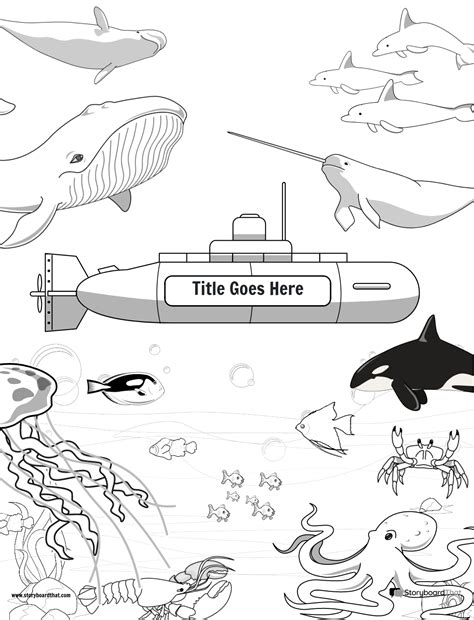 Template Under The Sea Storyboard By Worksheet Templates