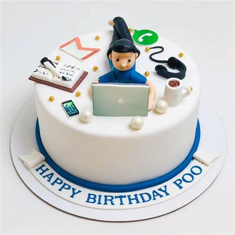 Send Designer Fondant Software Engineer Cake Online Gal22 109081