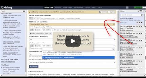 quick demo of galaxy bioinformatics tools rna seq pipeline example