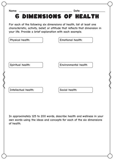 8 Dimensions Of Wellness Worksheet In 2024 Social Well Being