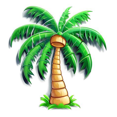 Colorful Cartoon Palm Tree Png Jkt Png Image