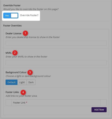 Websites Overriding A Footer Indiqator