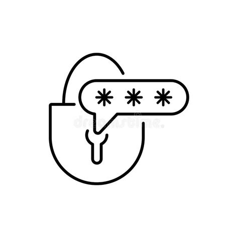 Security Password Icon In Trendy Flat Style Design Vector Graphic