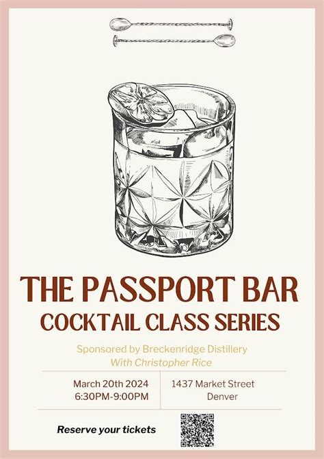 Denver Co Passport Bar Cocktail Class Series Breckenridge Distillery